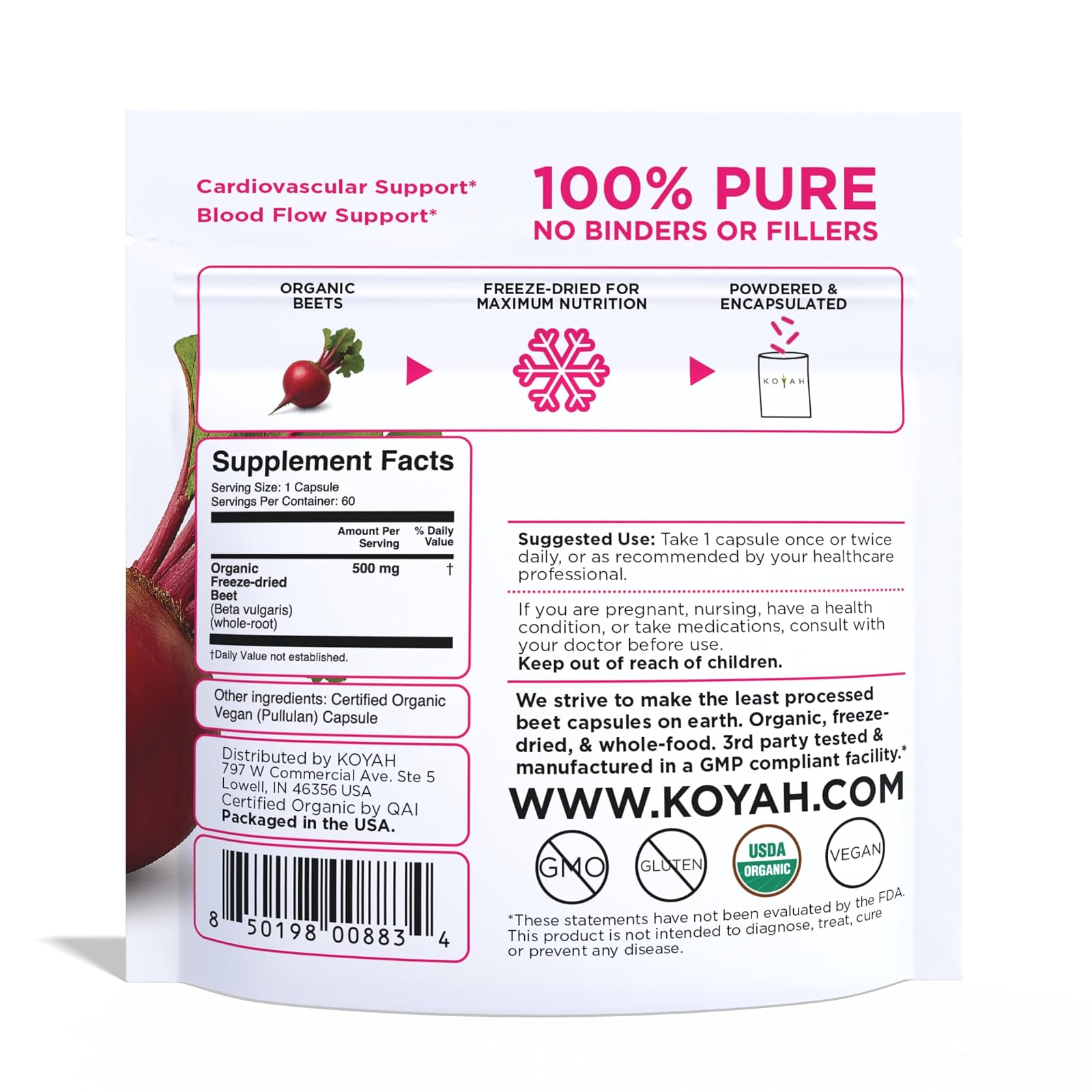 KOYAH beet root powder supplement benefits