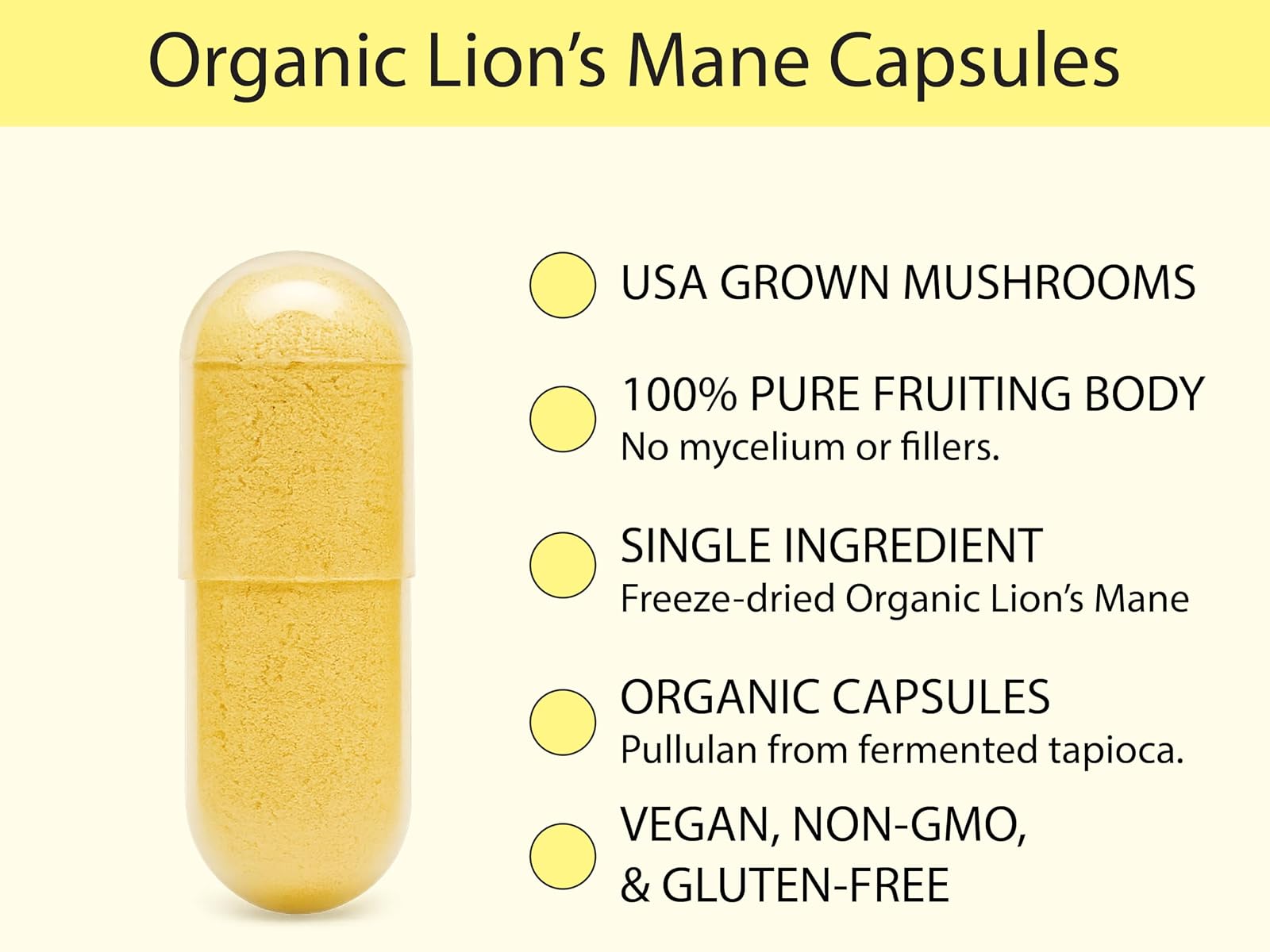 KOYAH lion's mane capsules for wellness