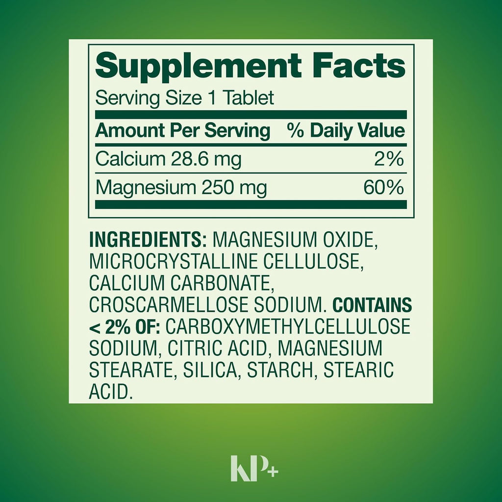 KP+ magnesium tablets for energy boost