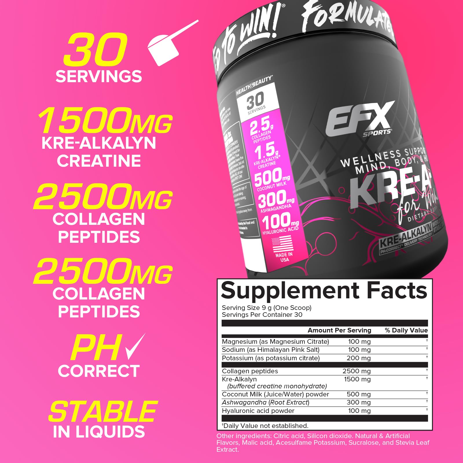 Kre-Alkalyn creatine for enhanced performance