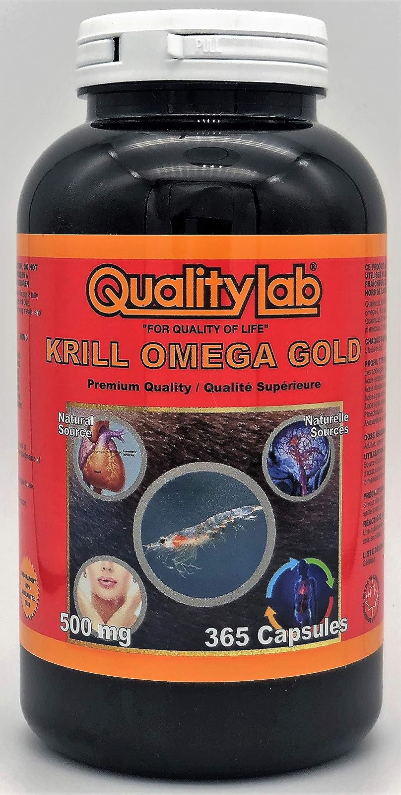Krill oil capsules for heart health