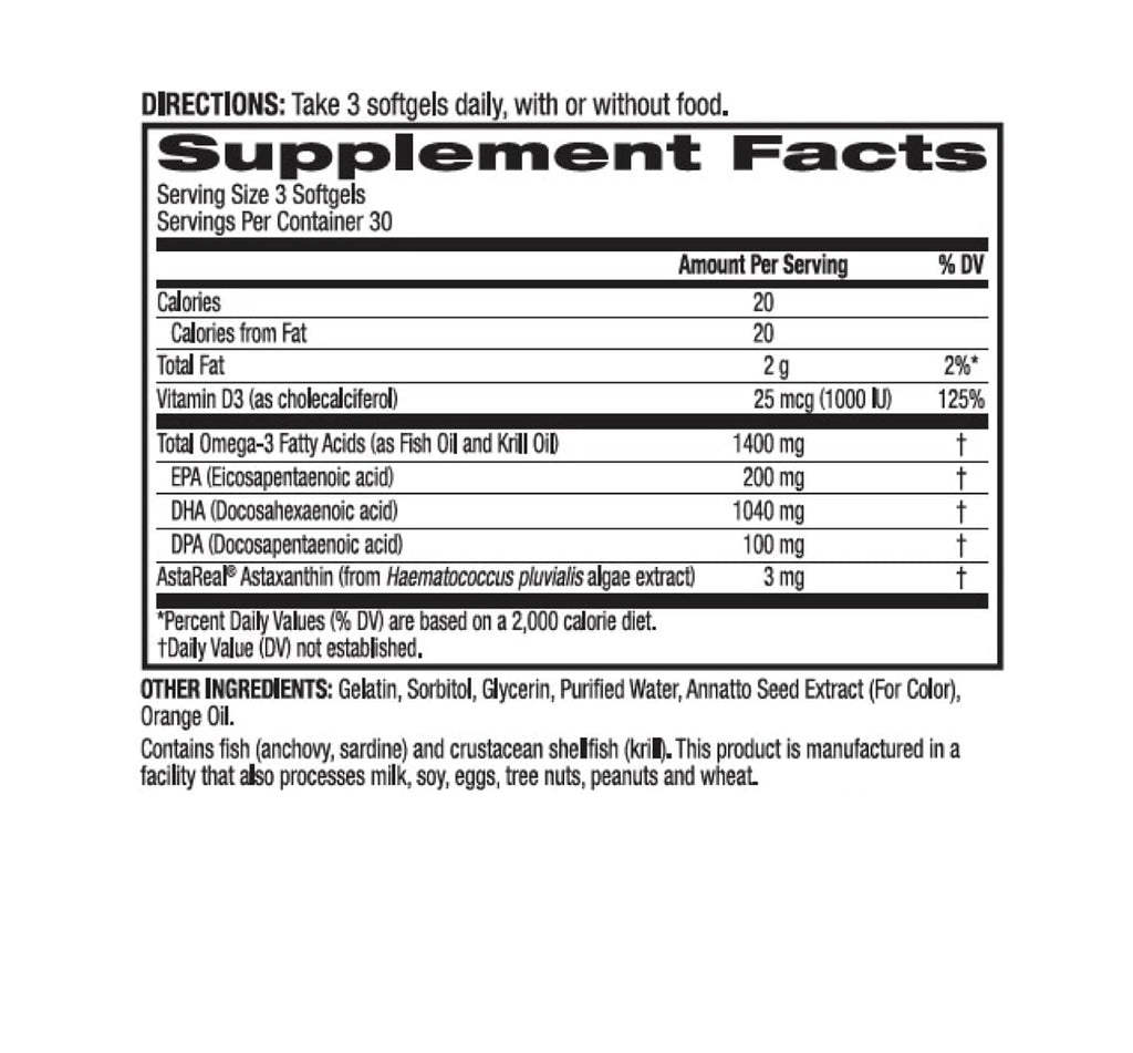 Krill oil capsules for joint support