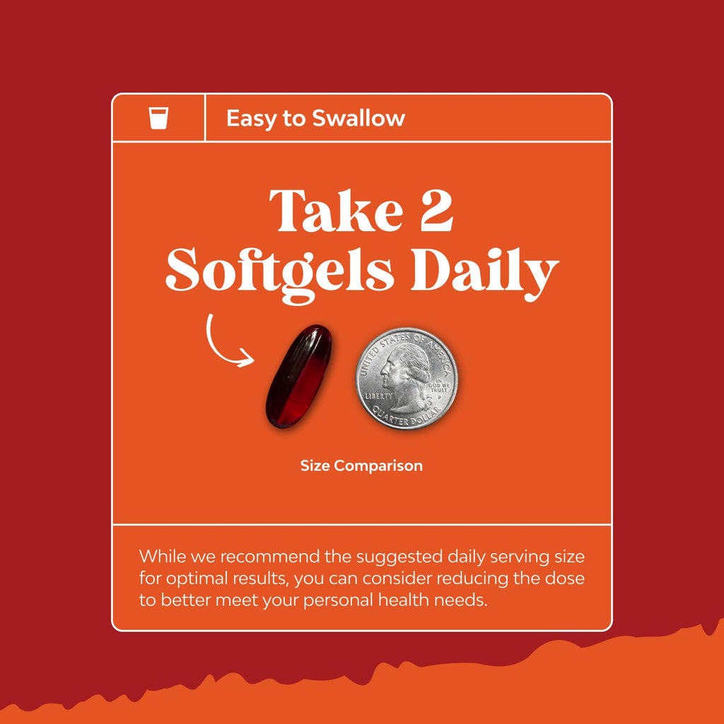 Krill oil softgels for daily nutrition