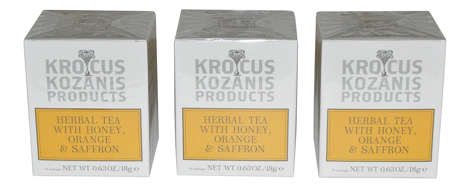 Krocus Kozanis saffron herbal tea bags