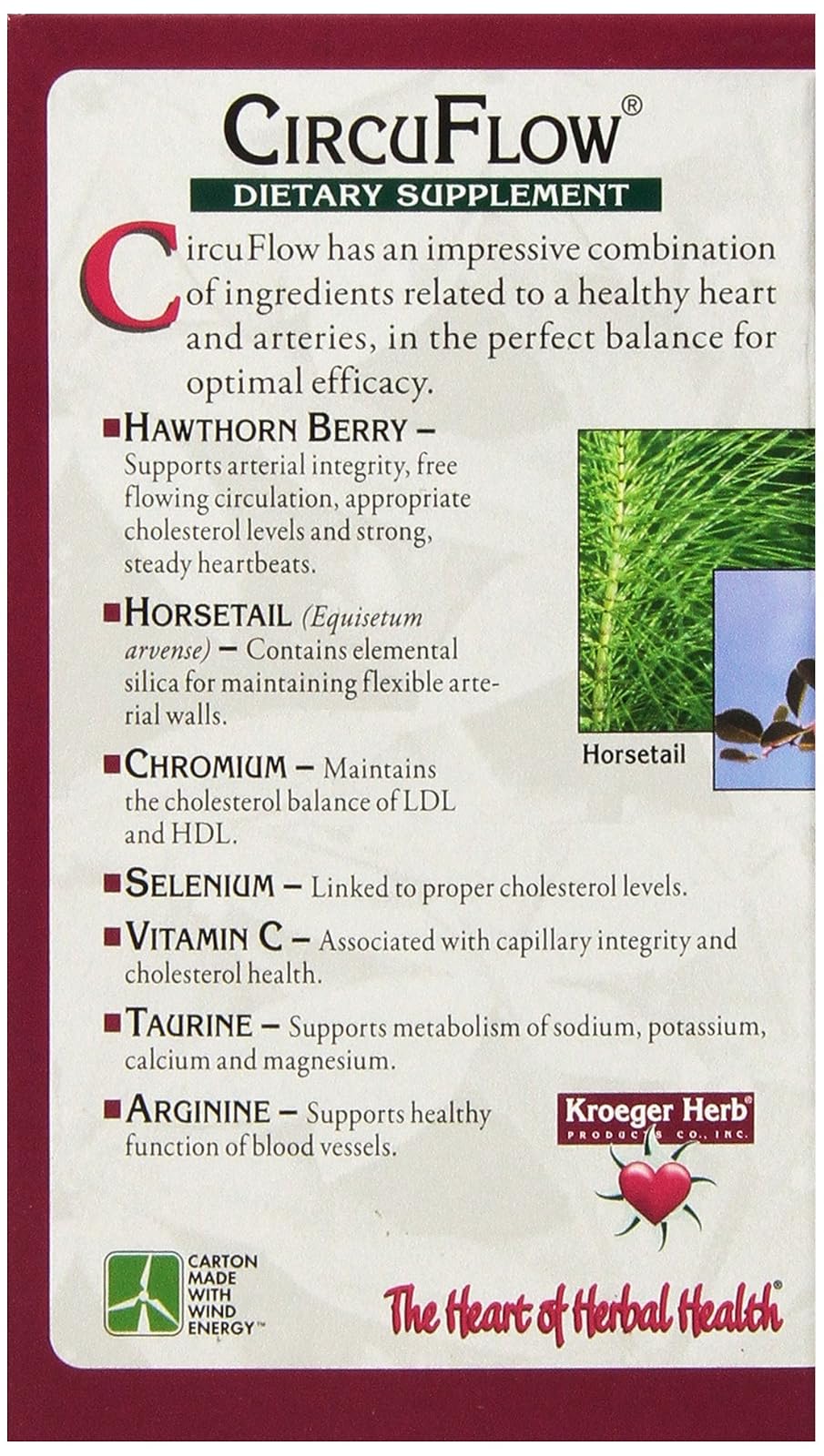 Kroeger hawthorn capsules for vitality