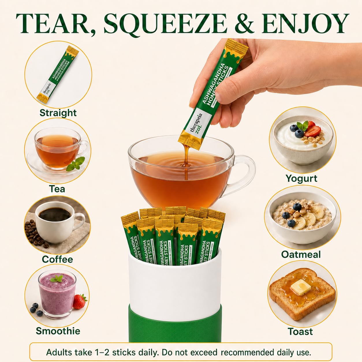 KSM 66 wellness honey sticks