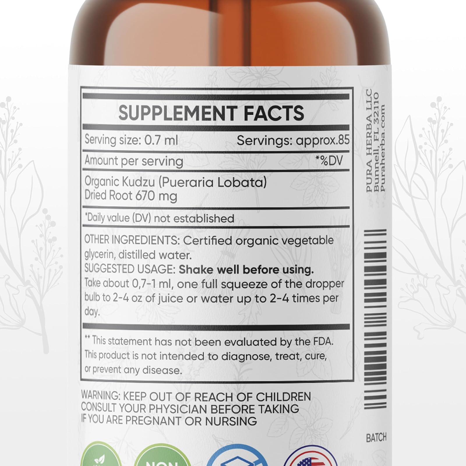 Kudzu root extract for digestive health