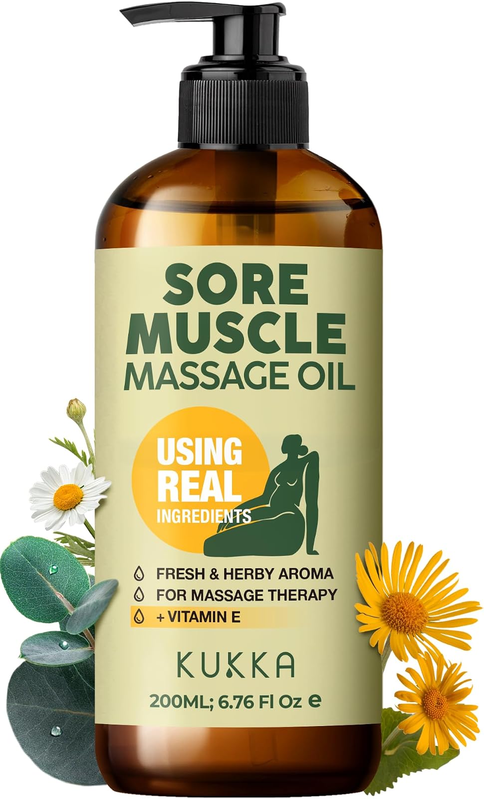 Kukka sore muscle massage oil