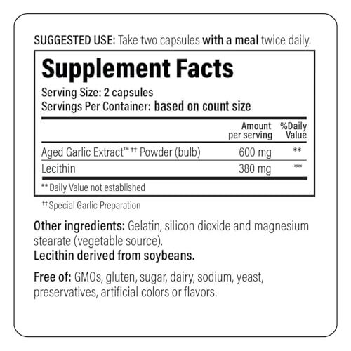Kyolic garlic capsules for healthy living