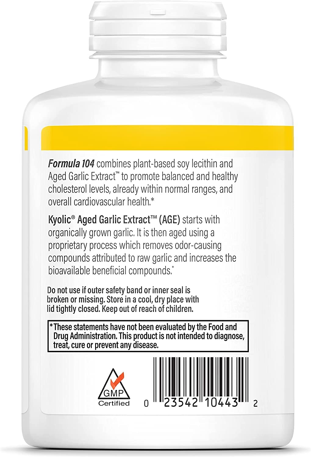 Kyolic garlic capsules for heart support