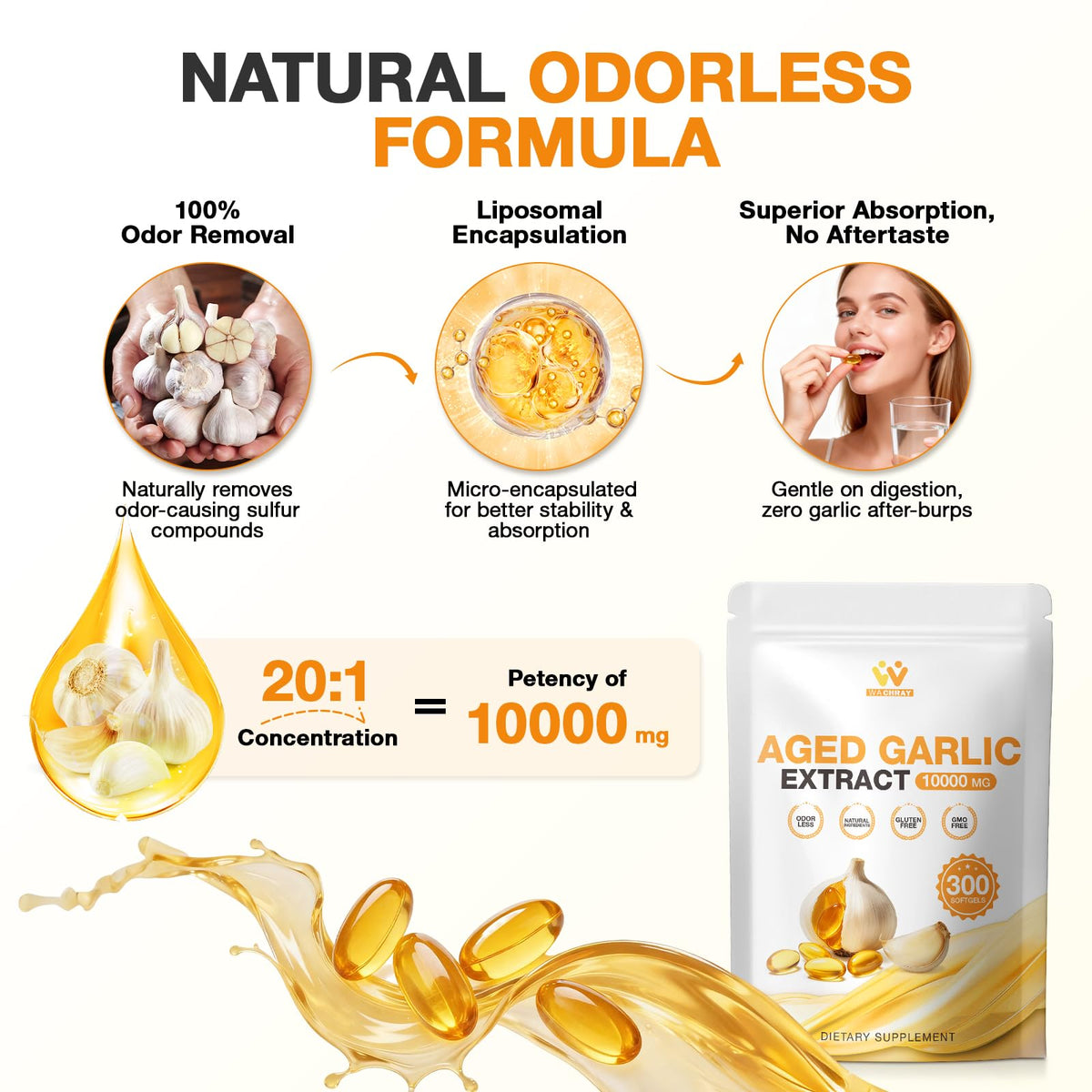 Kyolic garlic capsules for immunity