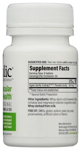 Kyolic garlic for cardiovascular support