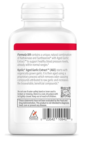 Kyolic garlic formula for overall wellness