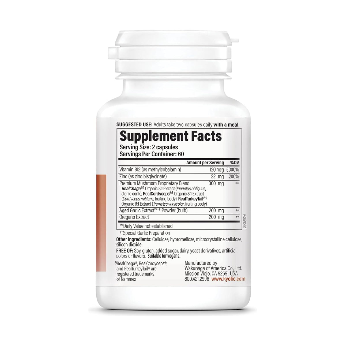 Kyolic Immune Mushrooms+ adaptogenic mushroom blend