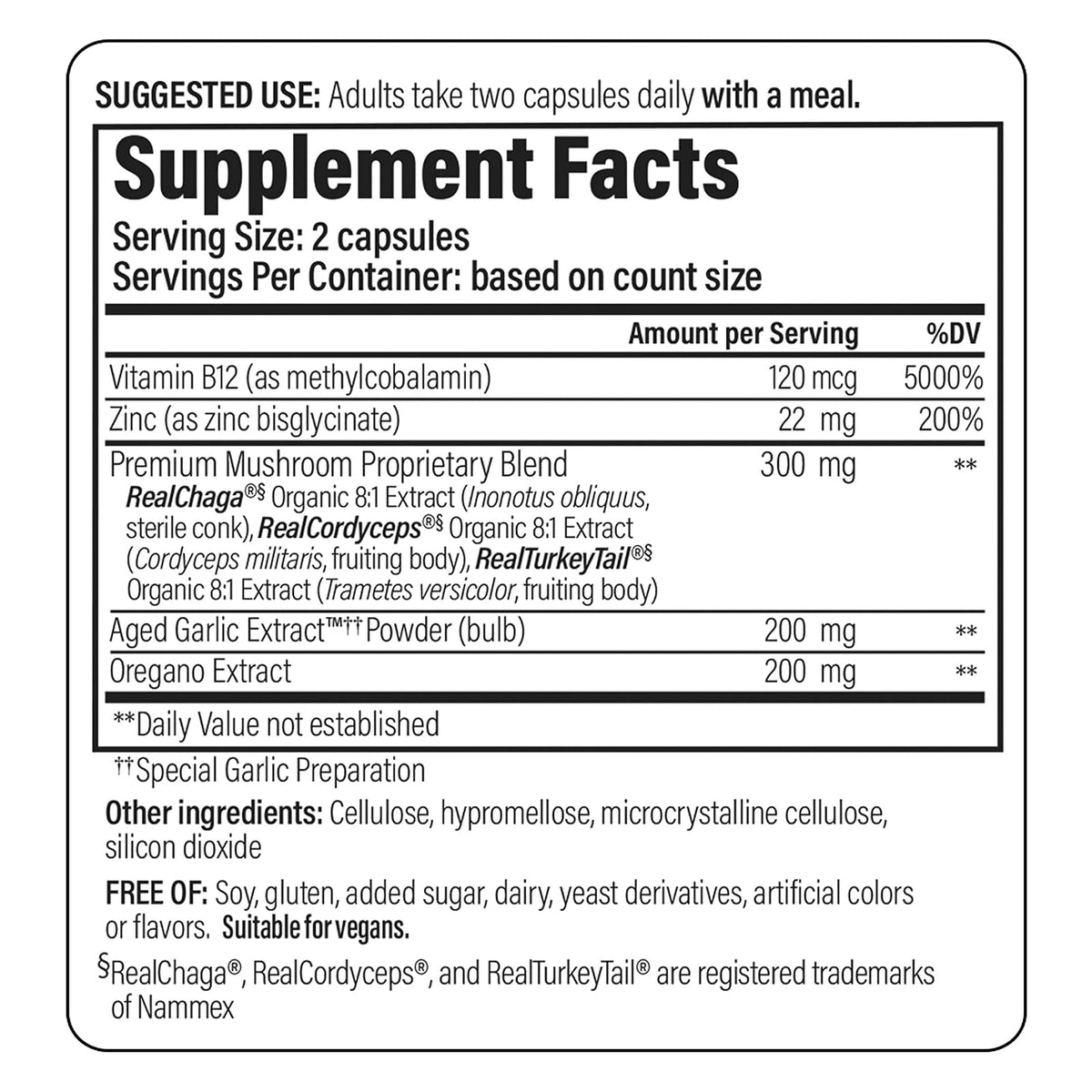 Kyolic Immune Mushrooms+ natural wellness supplement