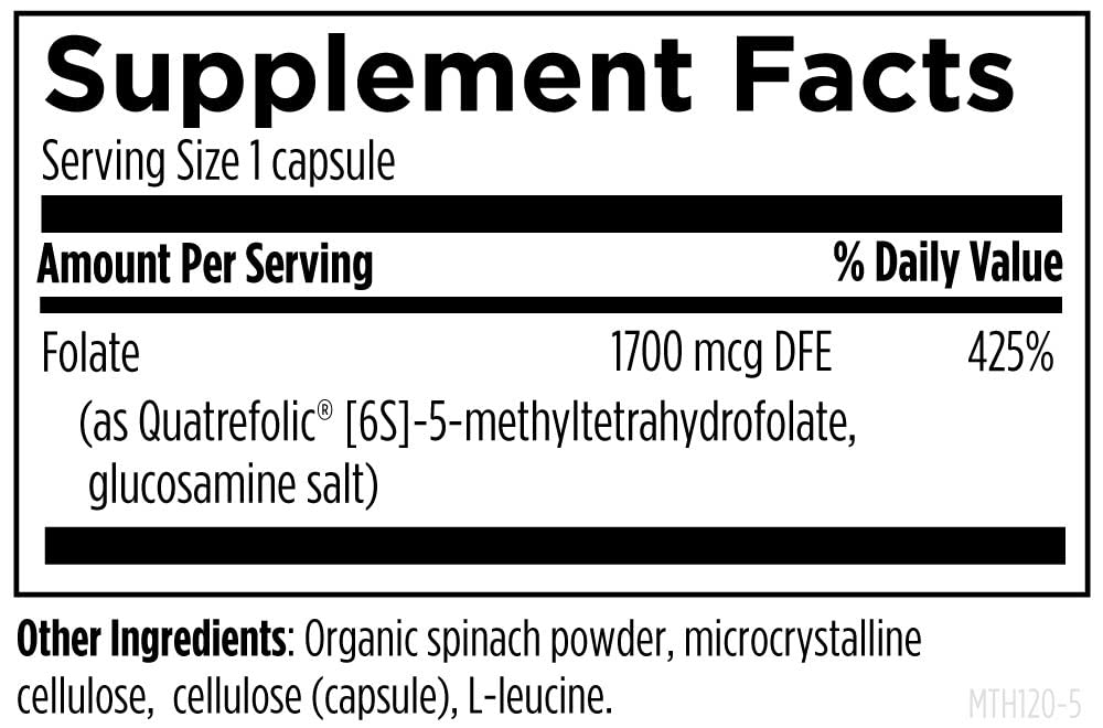 L 5-MTHF Quatrefolic for energy support