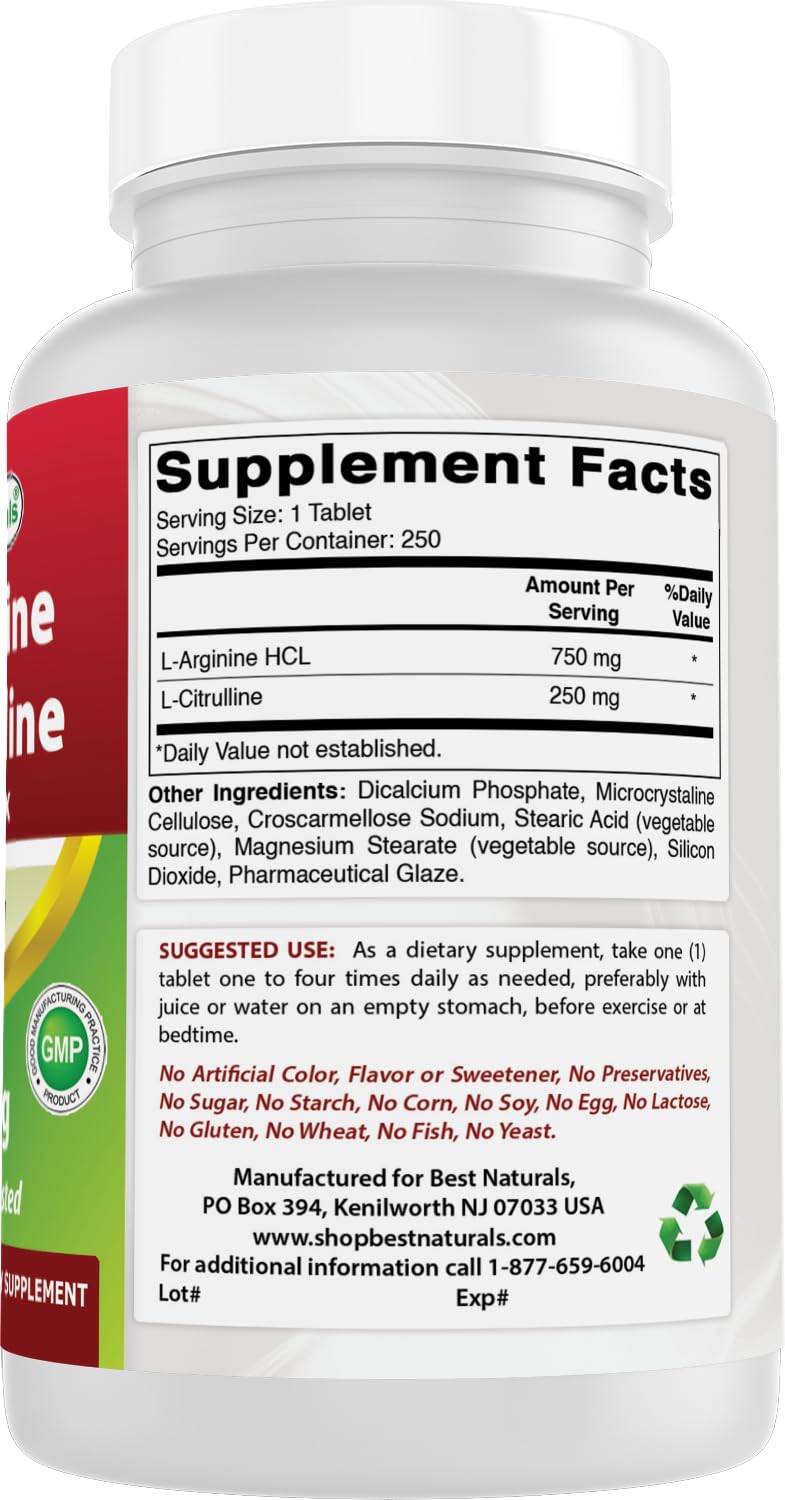 l-arginine and l-citrulline synergy