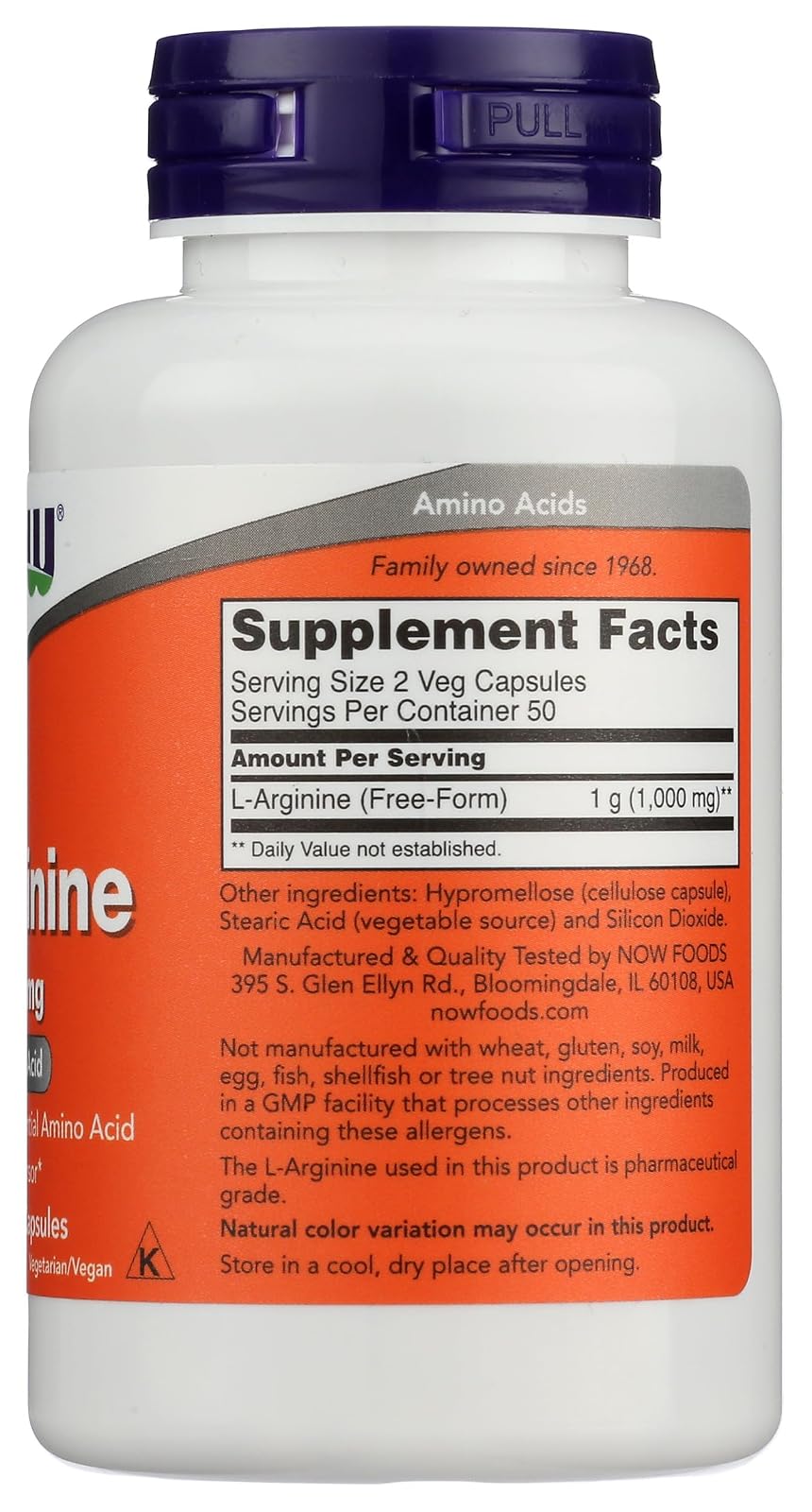 L-Arginine capsules for workout recovery