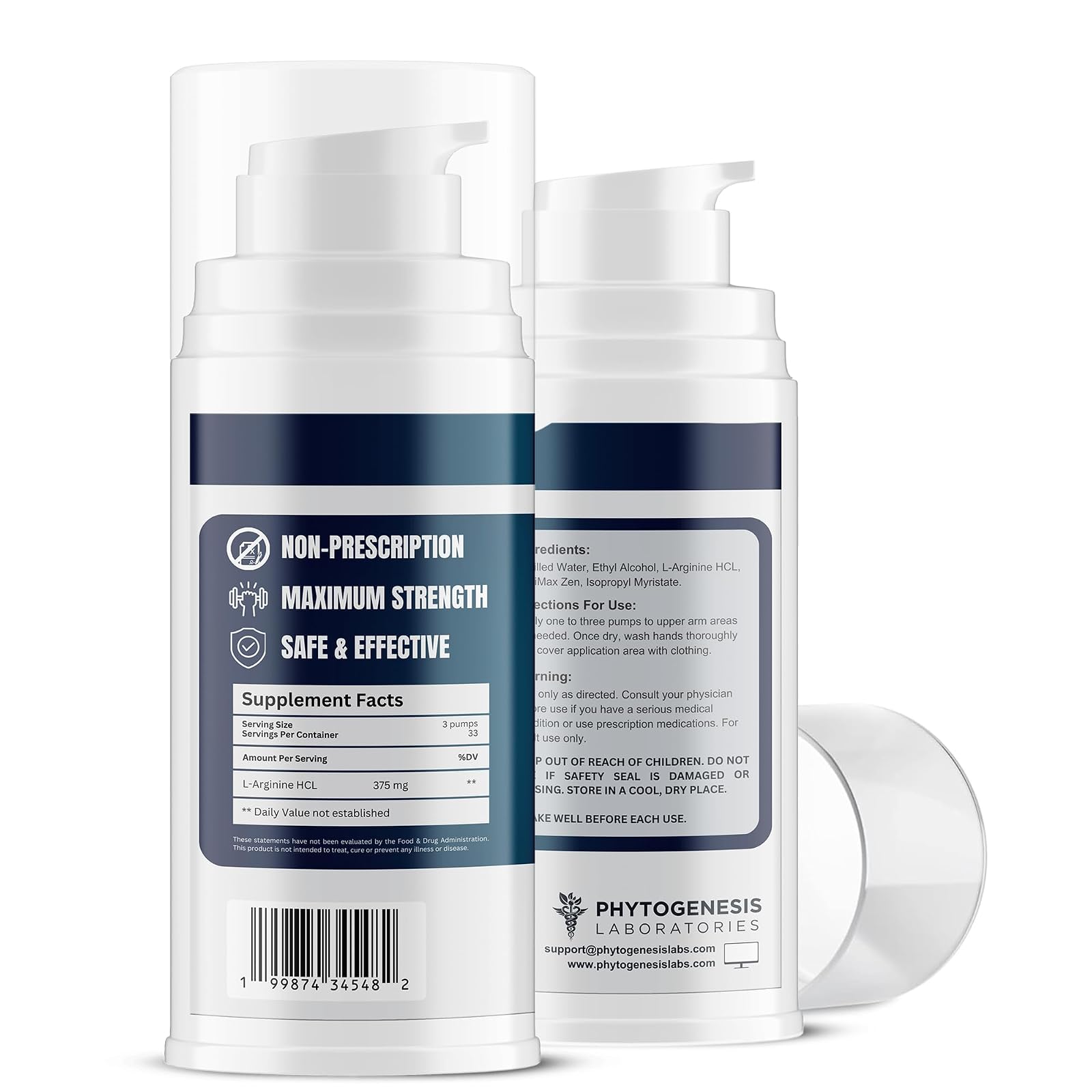L-Arginine gel for improved circulation