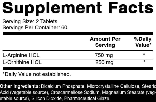 L-Arginine L-Ornithine supplement benefits