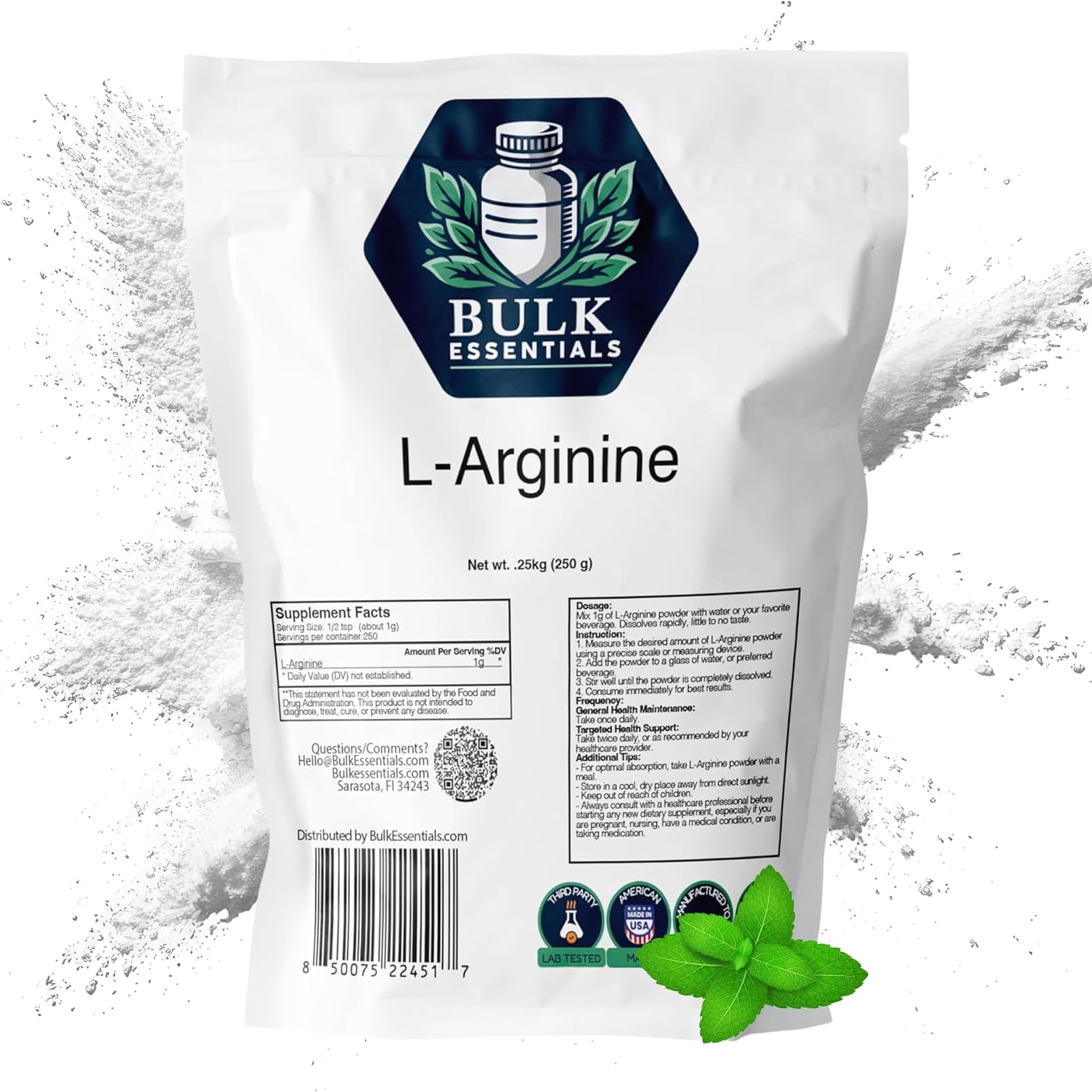 L-Arginine powder for muscle recovery