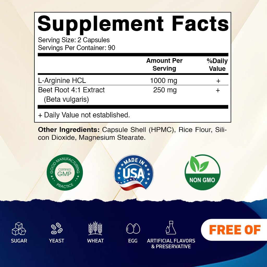 L-Arginine supplement for heart health