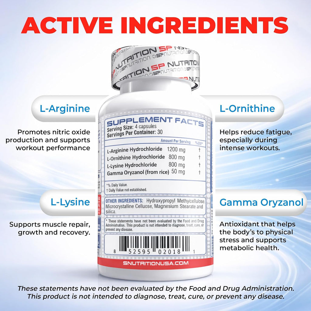 L-Arginine supplement for muscle growth