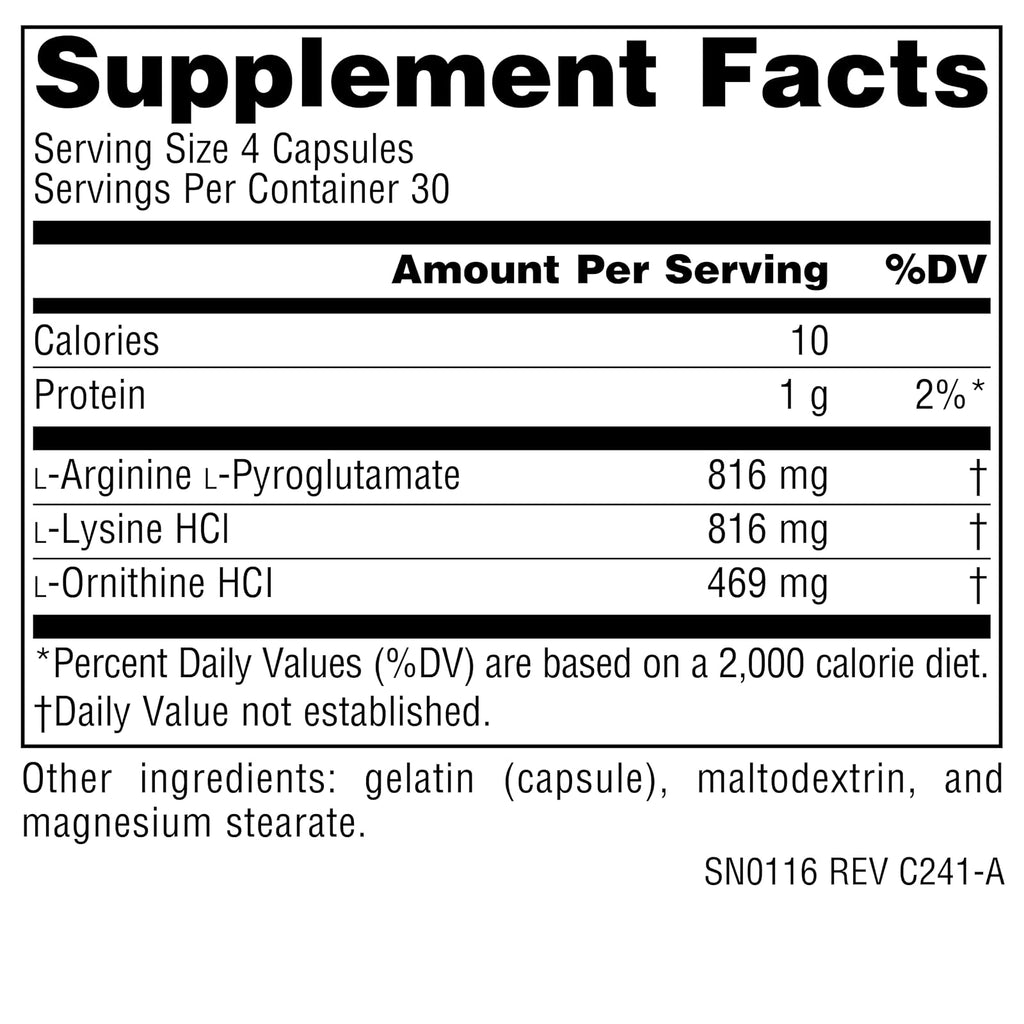 L-Arginine supplement for restful sleep