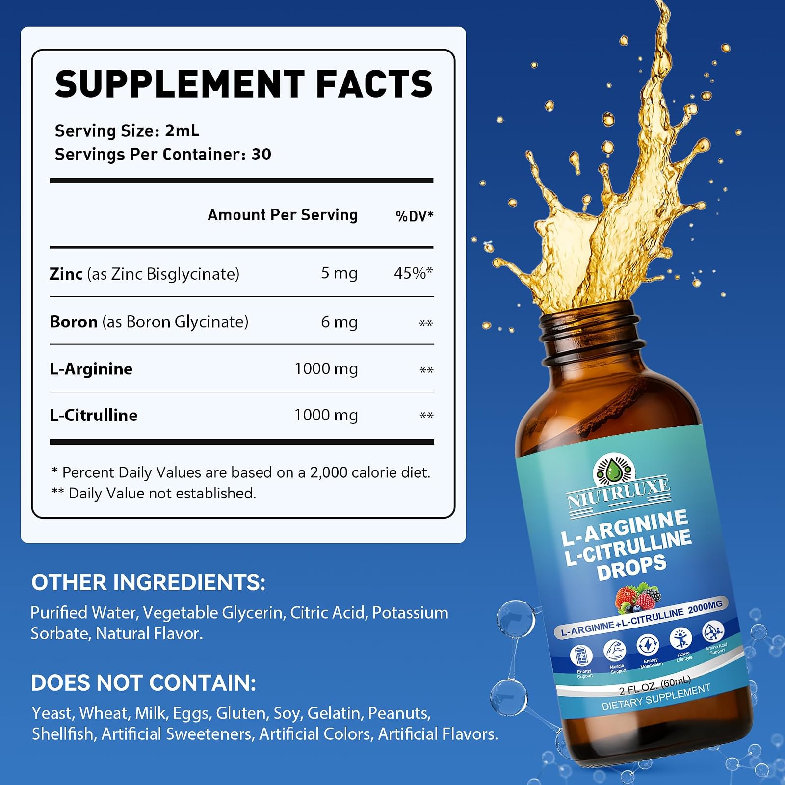 L-Arginine supplement with zinc benefits