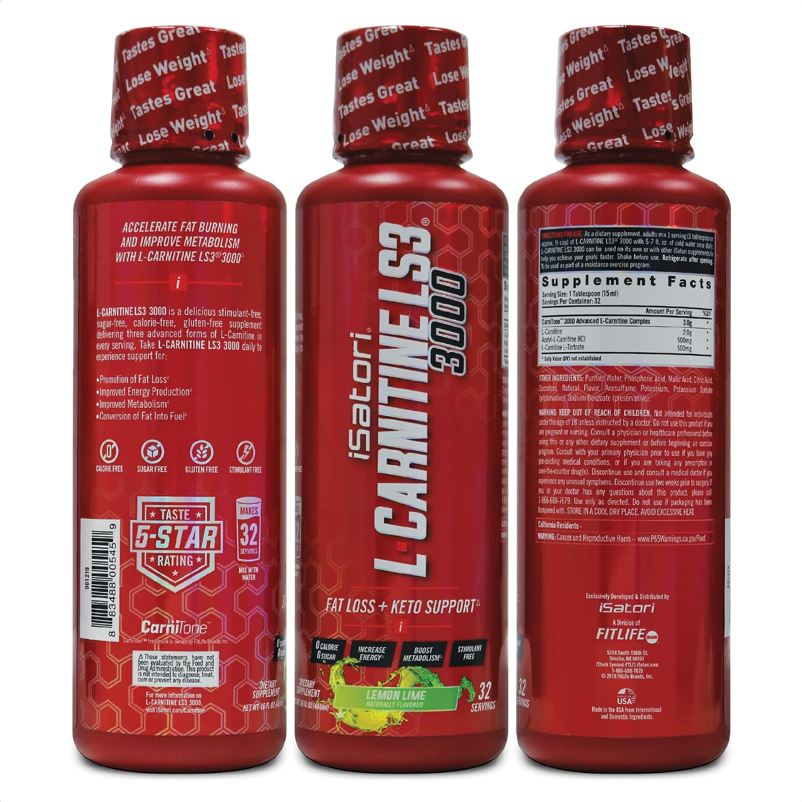 L-Carnitine liquid for weight loss support