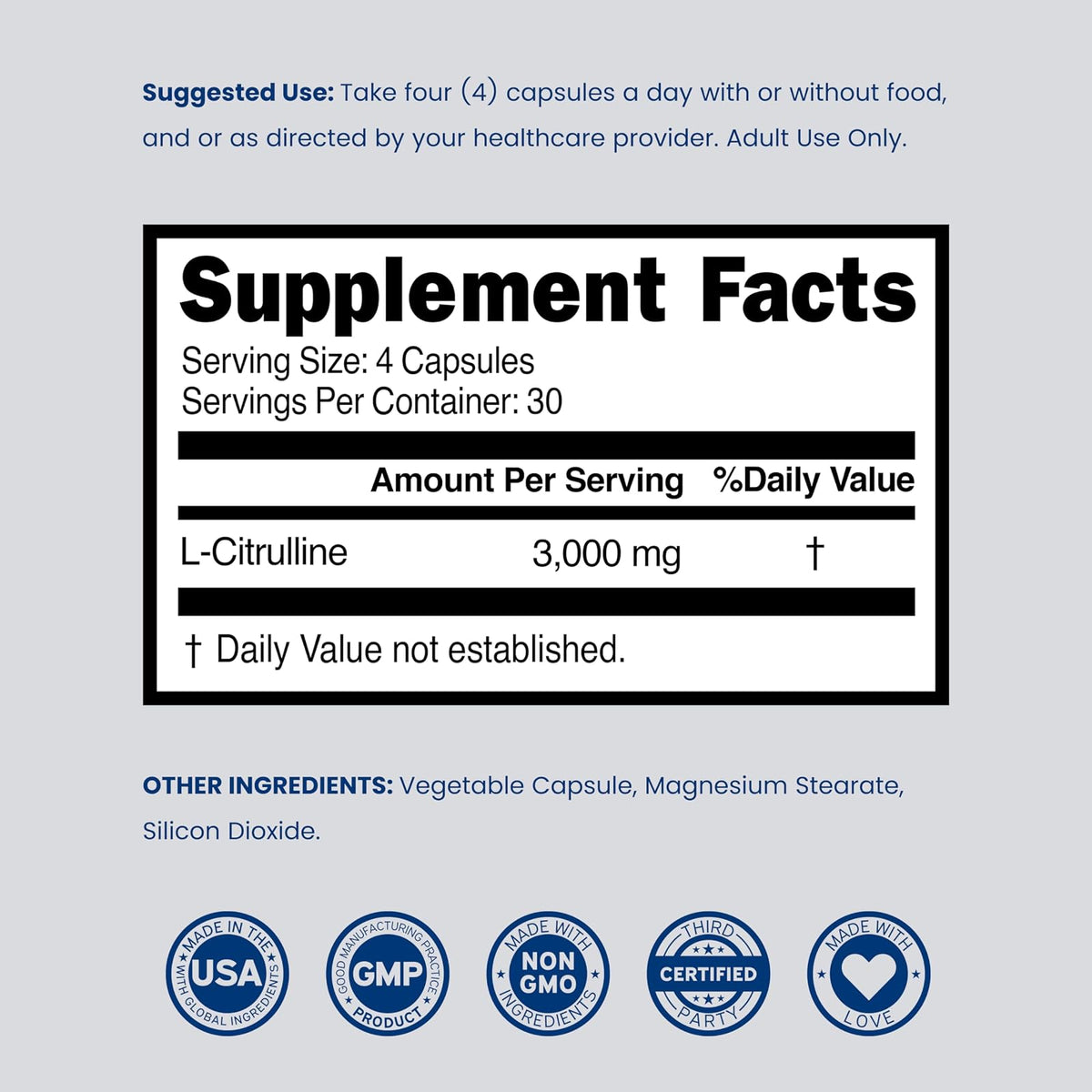 L Citrulline capsules for improved endurance