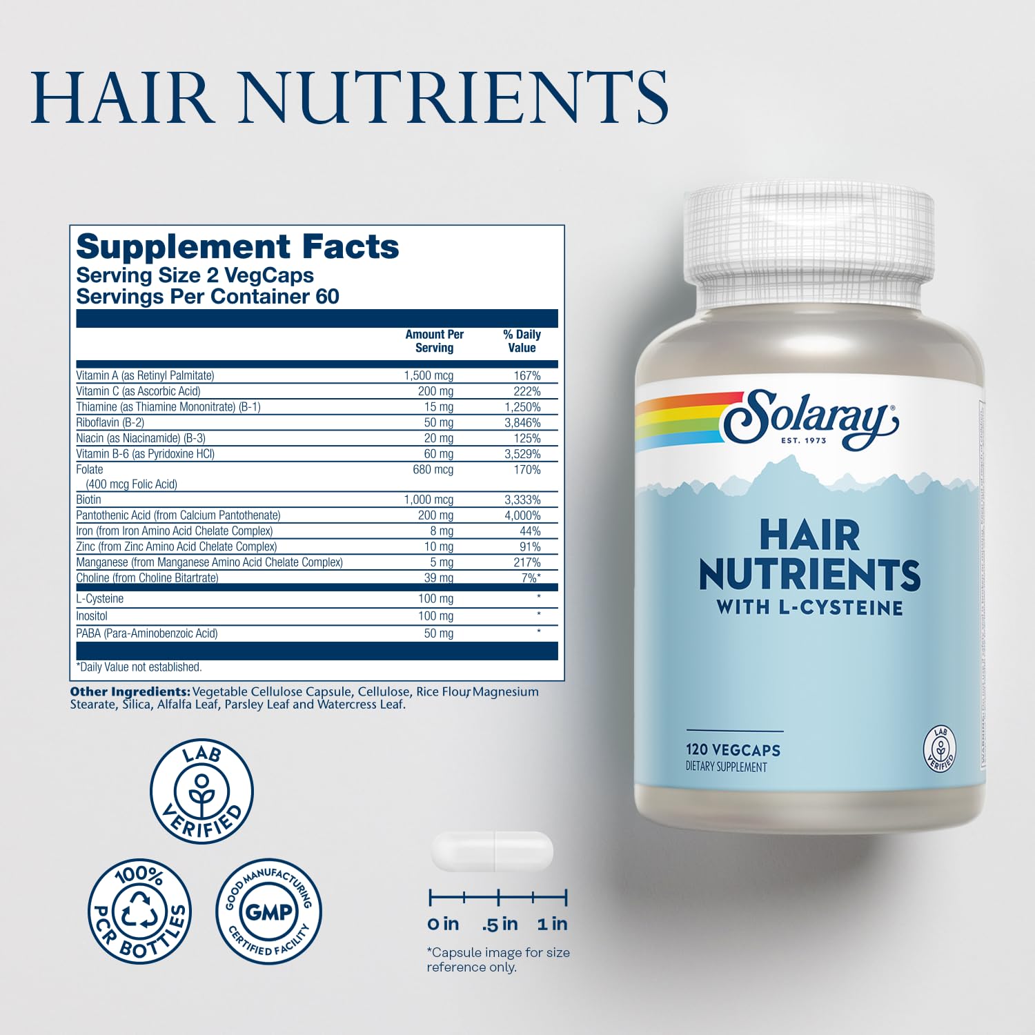 L-Cysteine enriched hair supplement