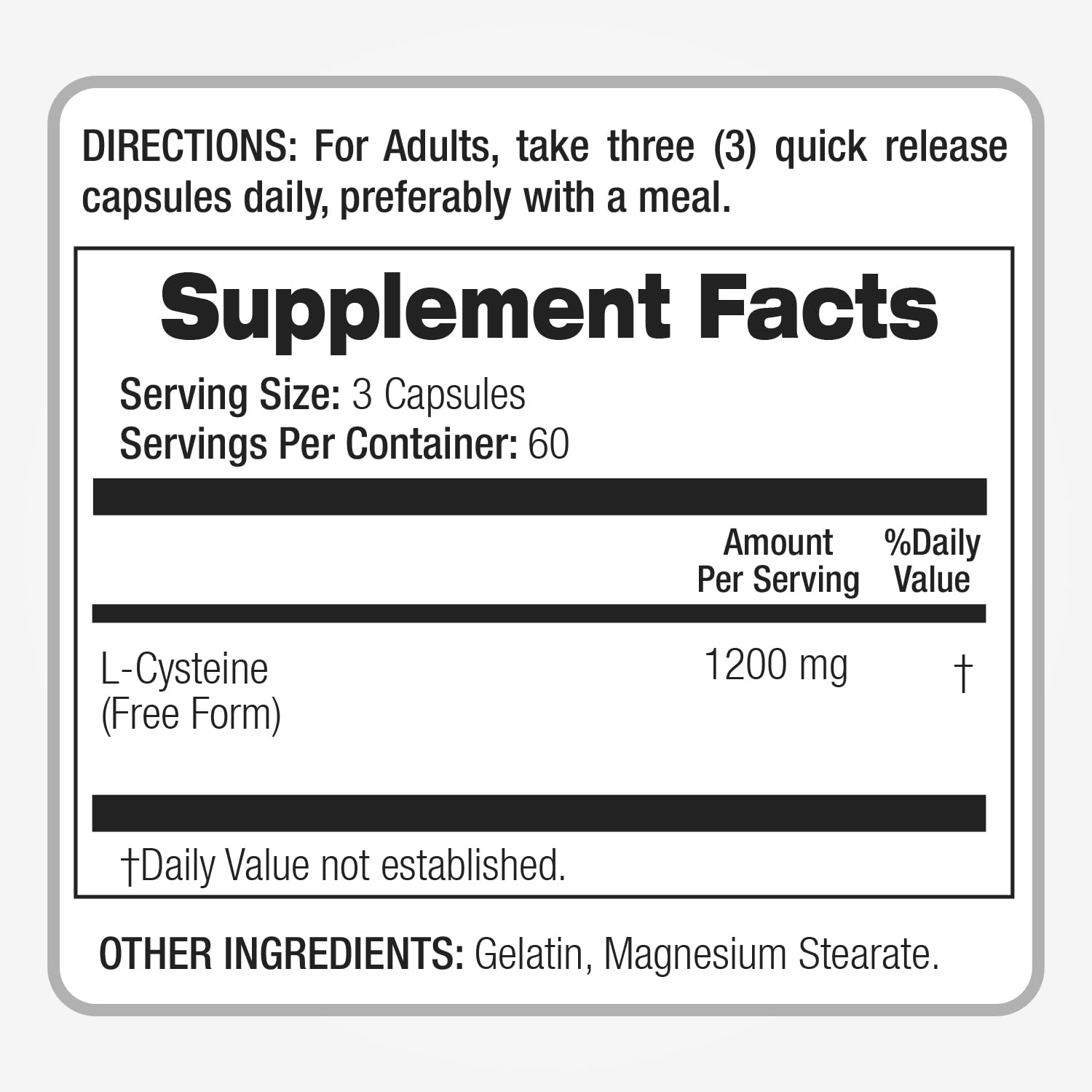 L-Cysteine for overall wellness