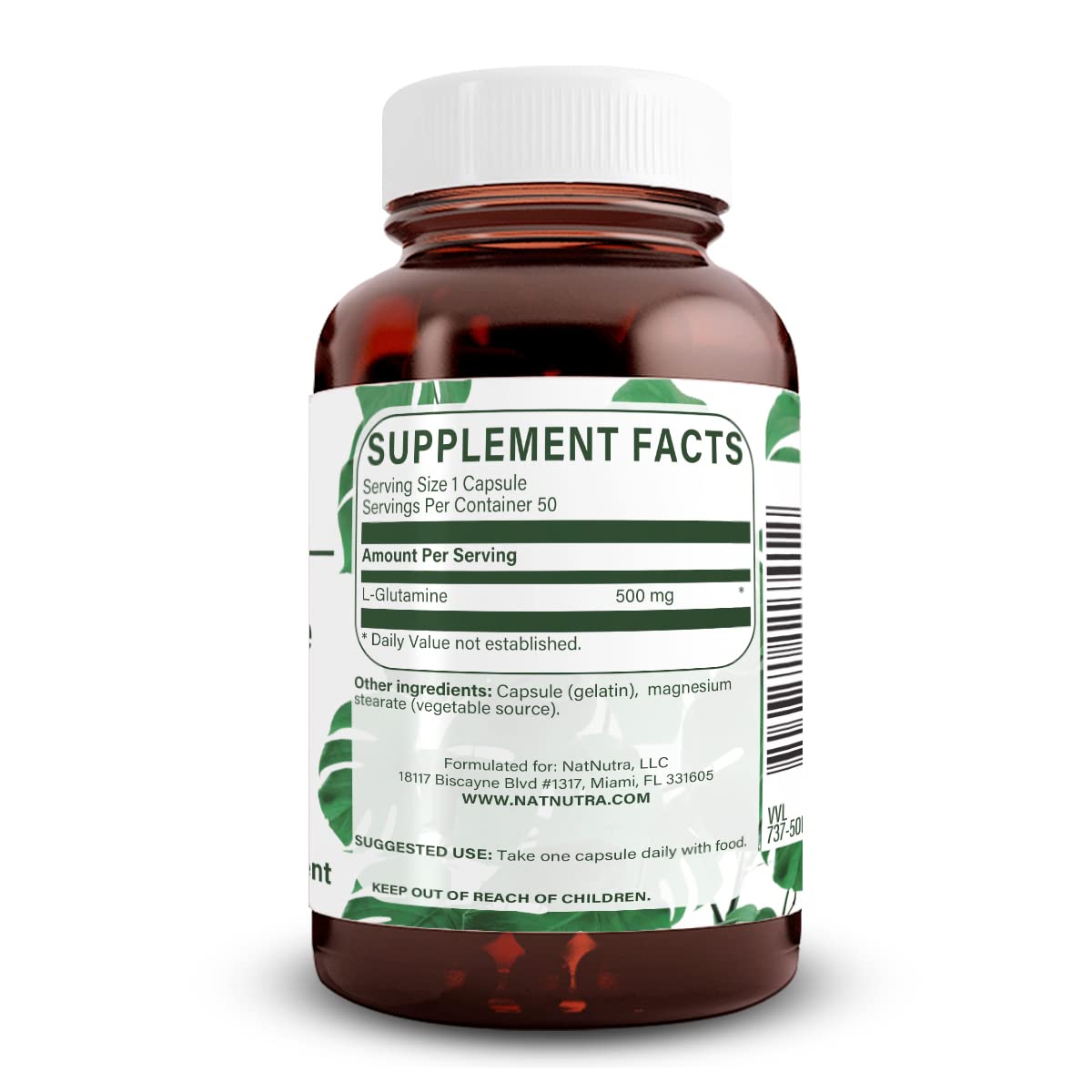 L-Glutamine 500 mg for gut health