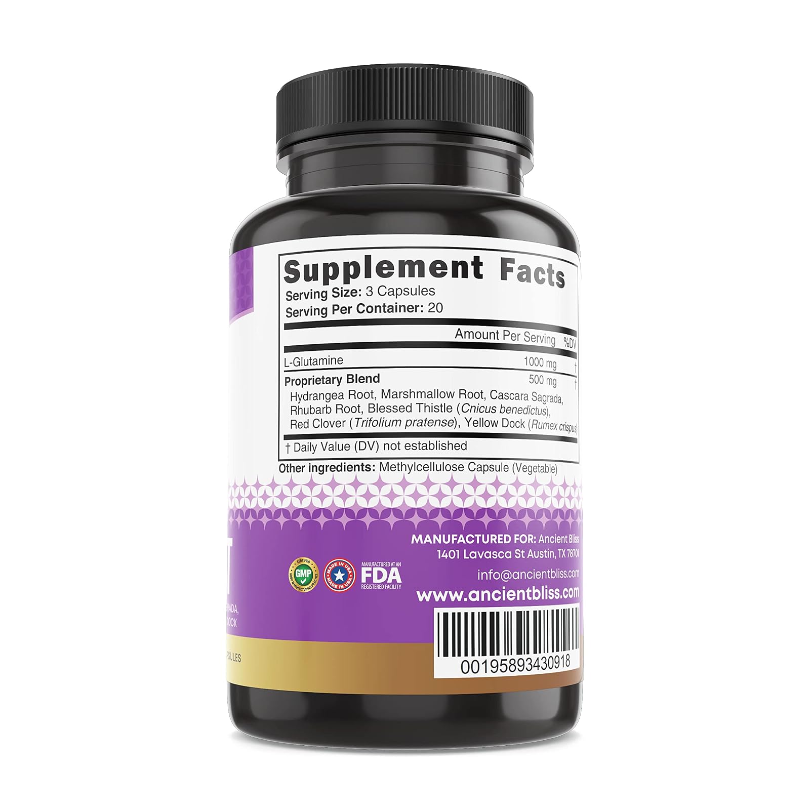 L-Glutamine capsules for digestive health