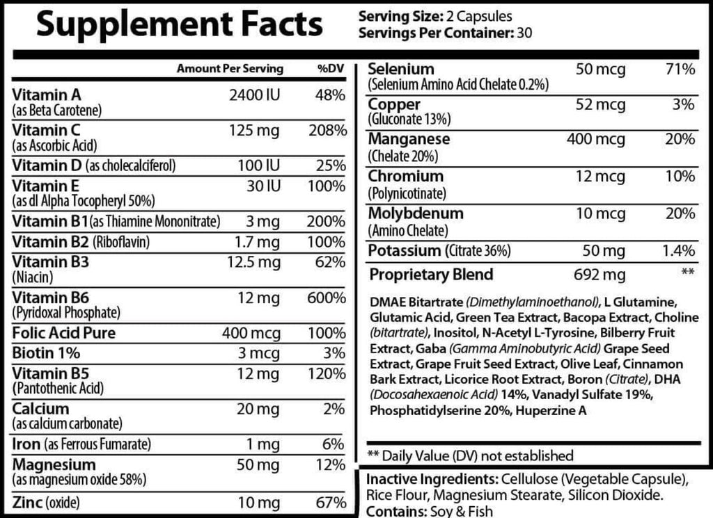 L-Glutamine capsules for enhanced concentration
