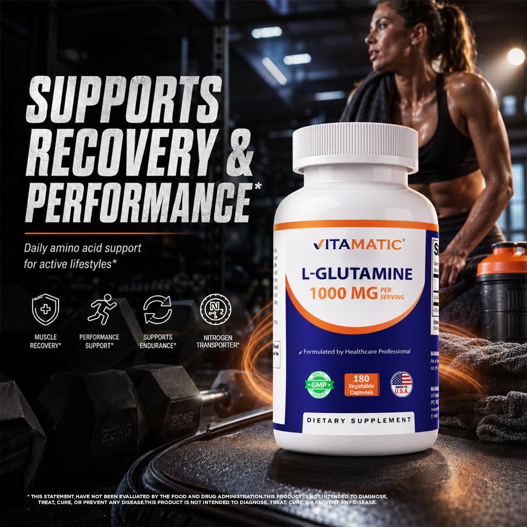L-Glutamine capsules for post-workout recovery
