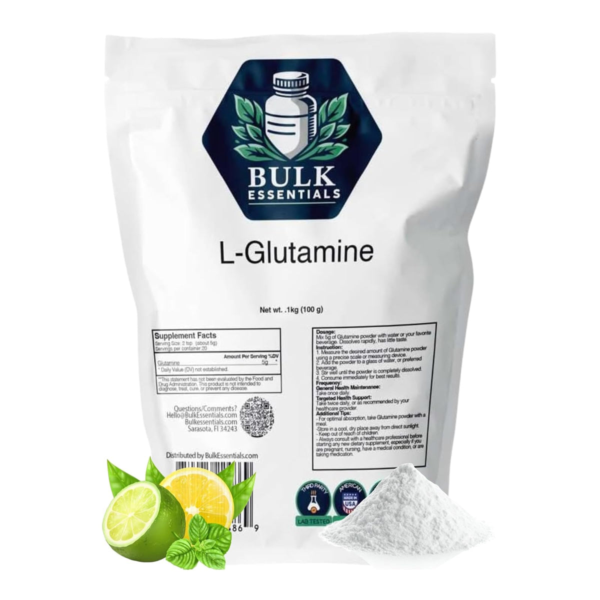 L-Glutamine powder for muscle recovery