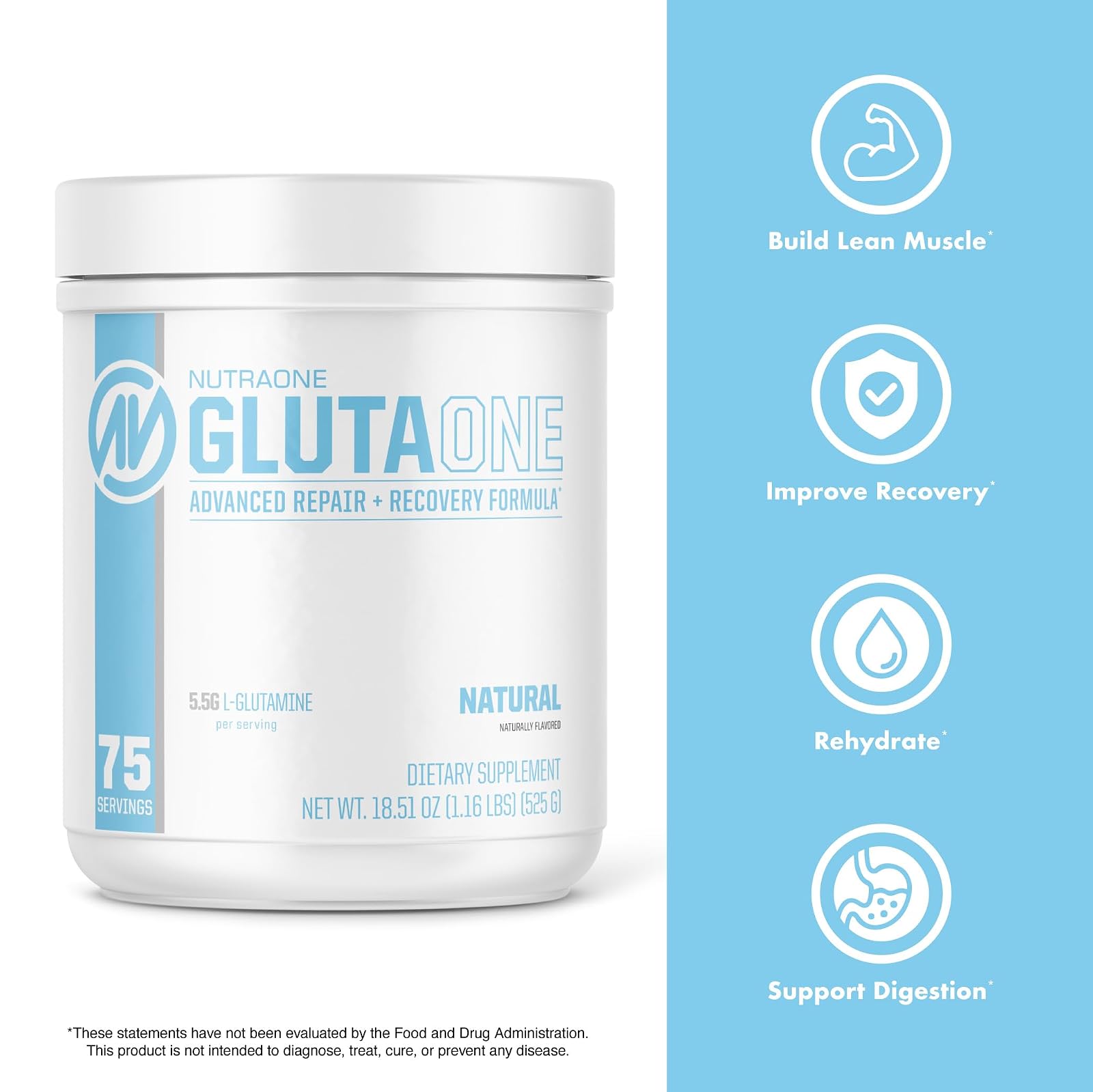 L-glutamine powder for muscle support