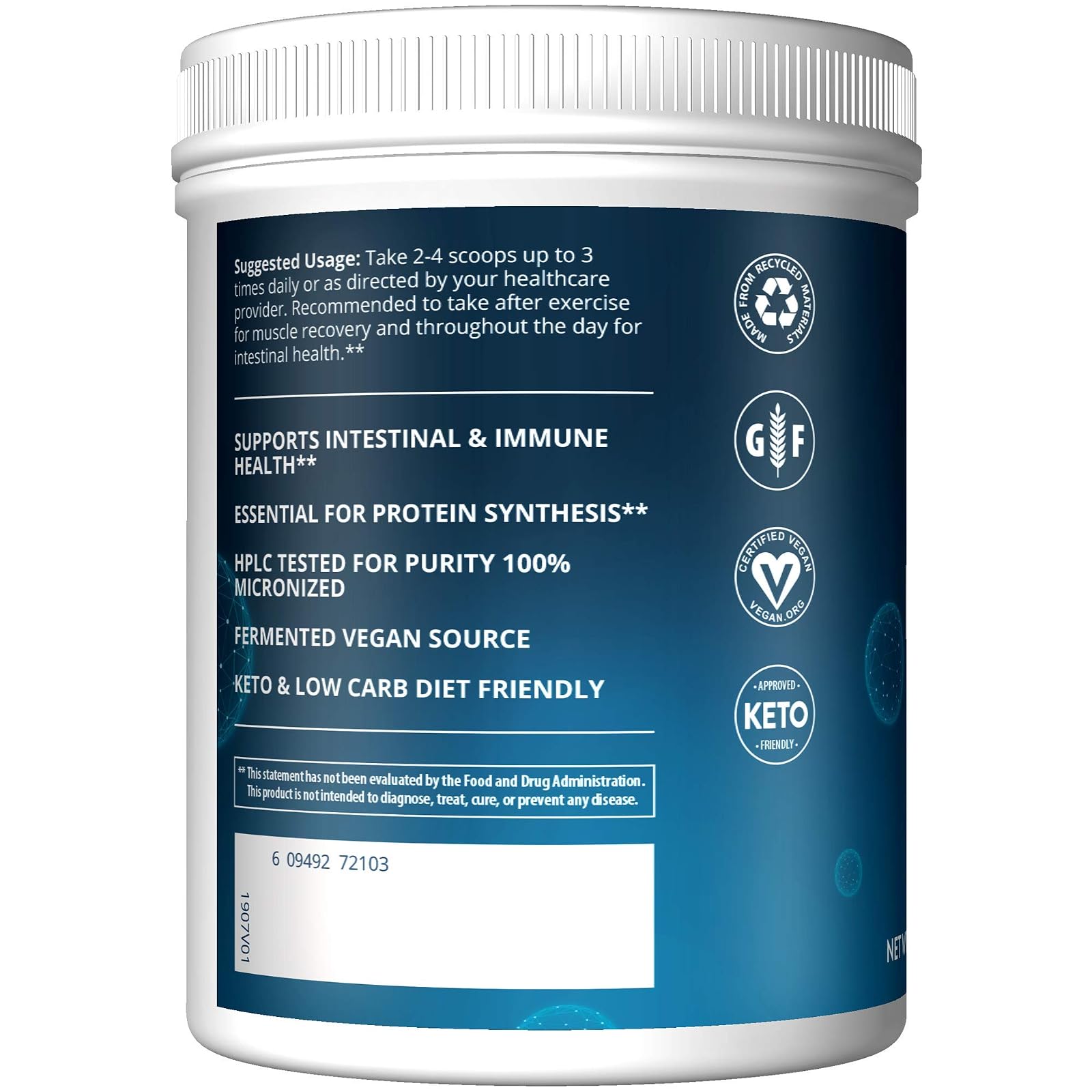l-glutamine supplement for muscle support