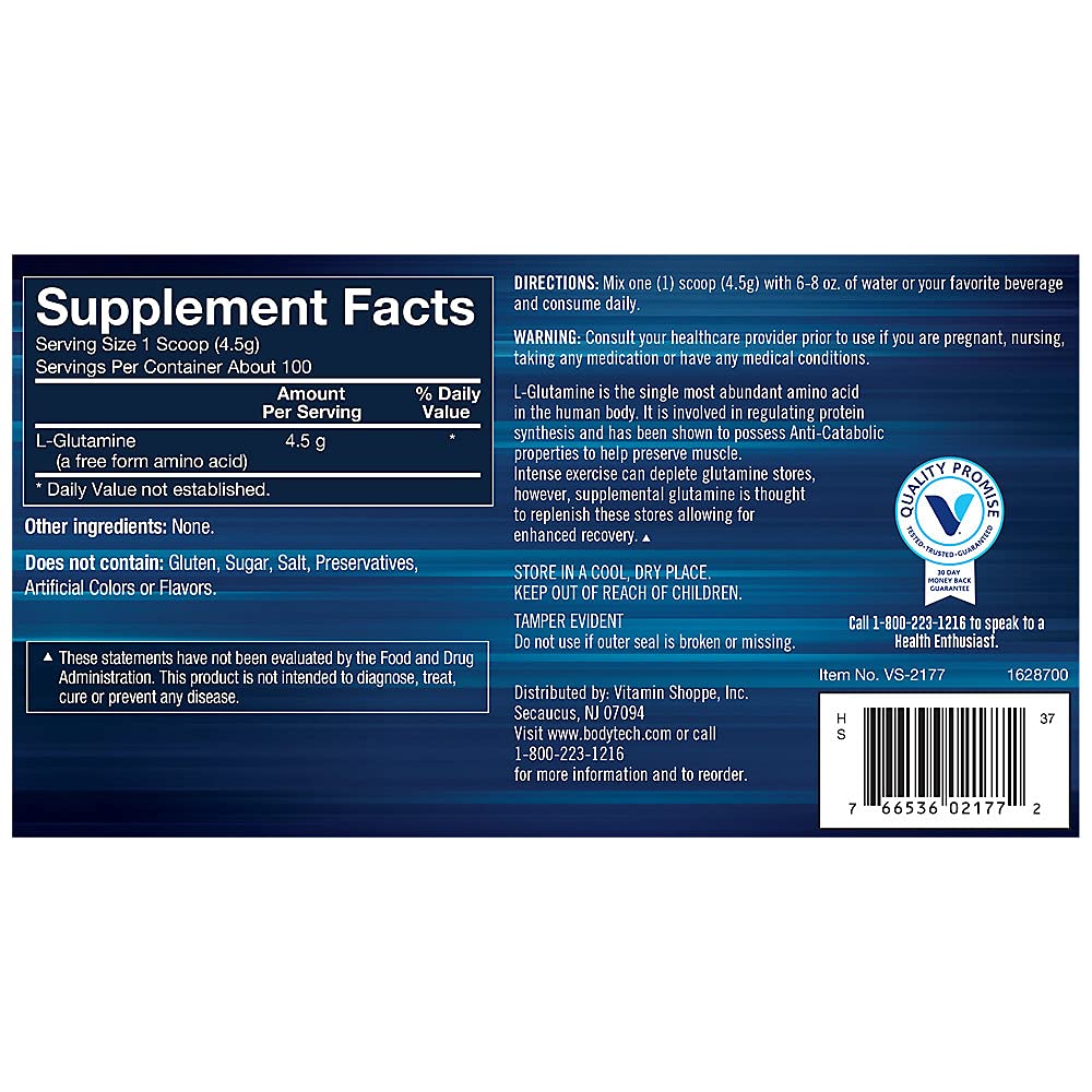 l-glutamine supplement for muscle support