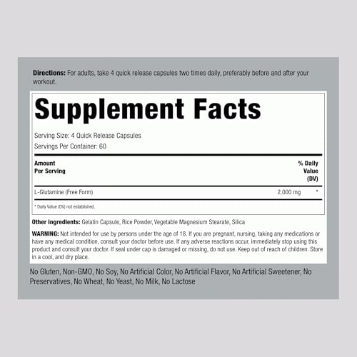 L-Glutamine supplement for muscle support