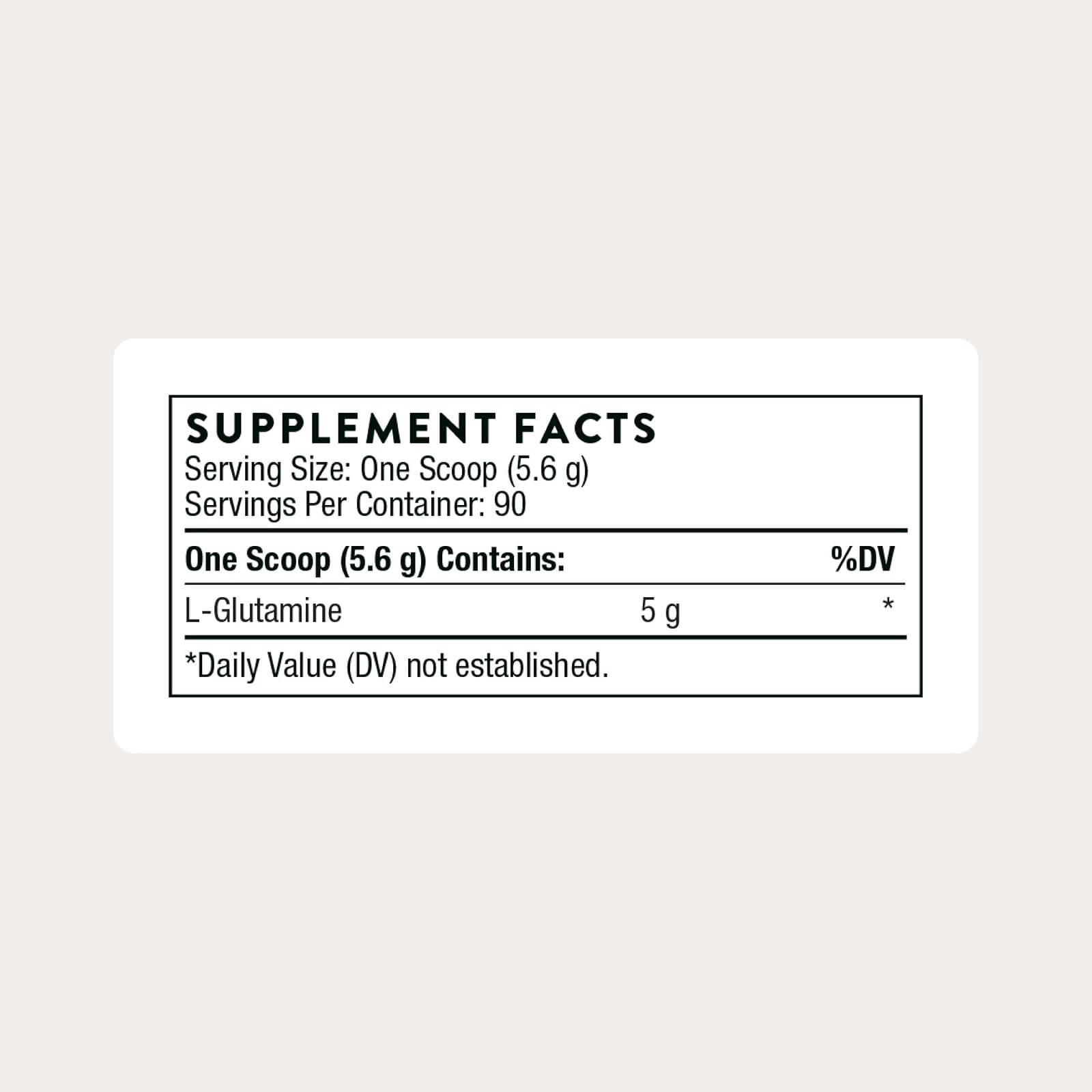 L-Glutamine supplement for muscle support