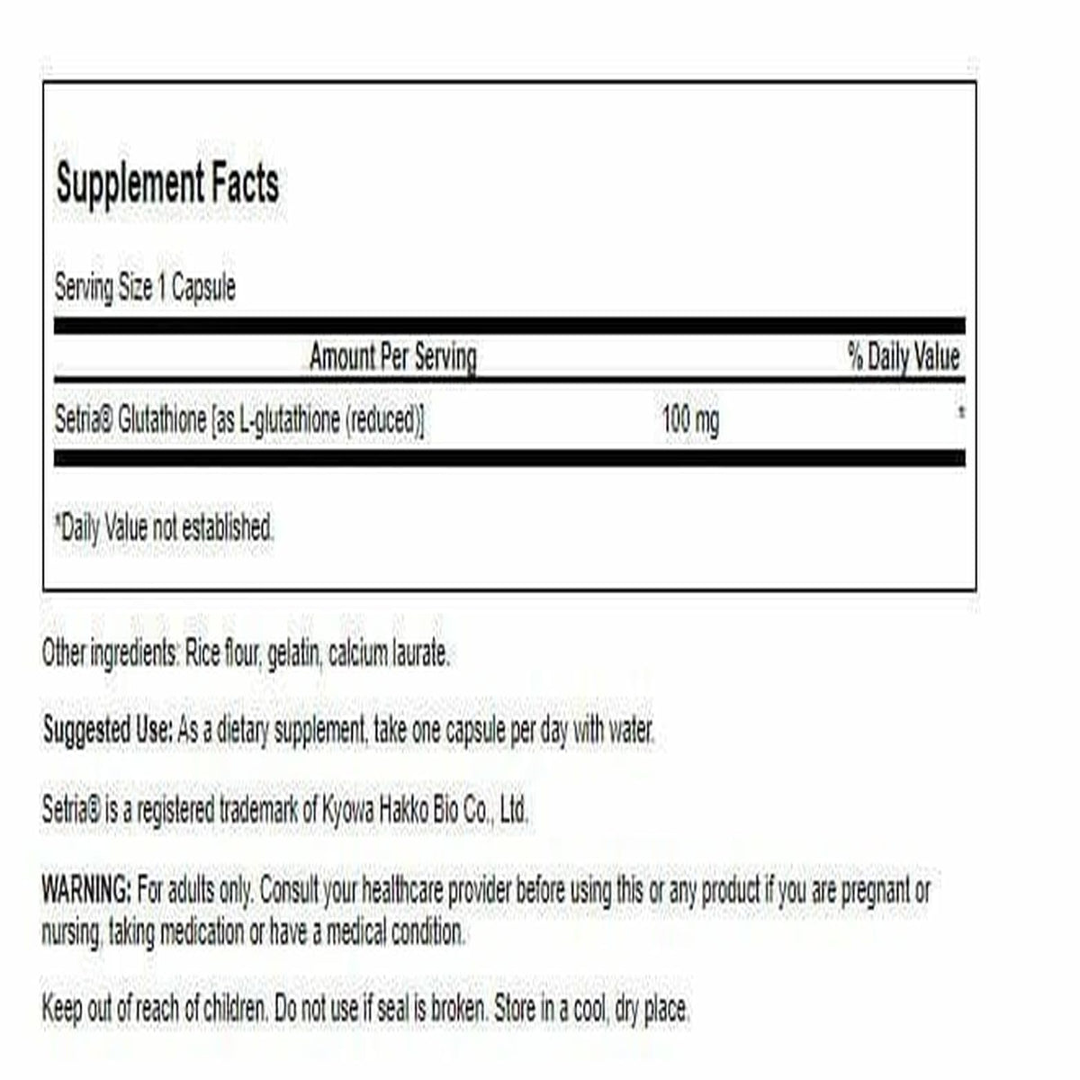 L-Glutathione antioxidant support supplement