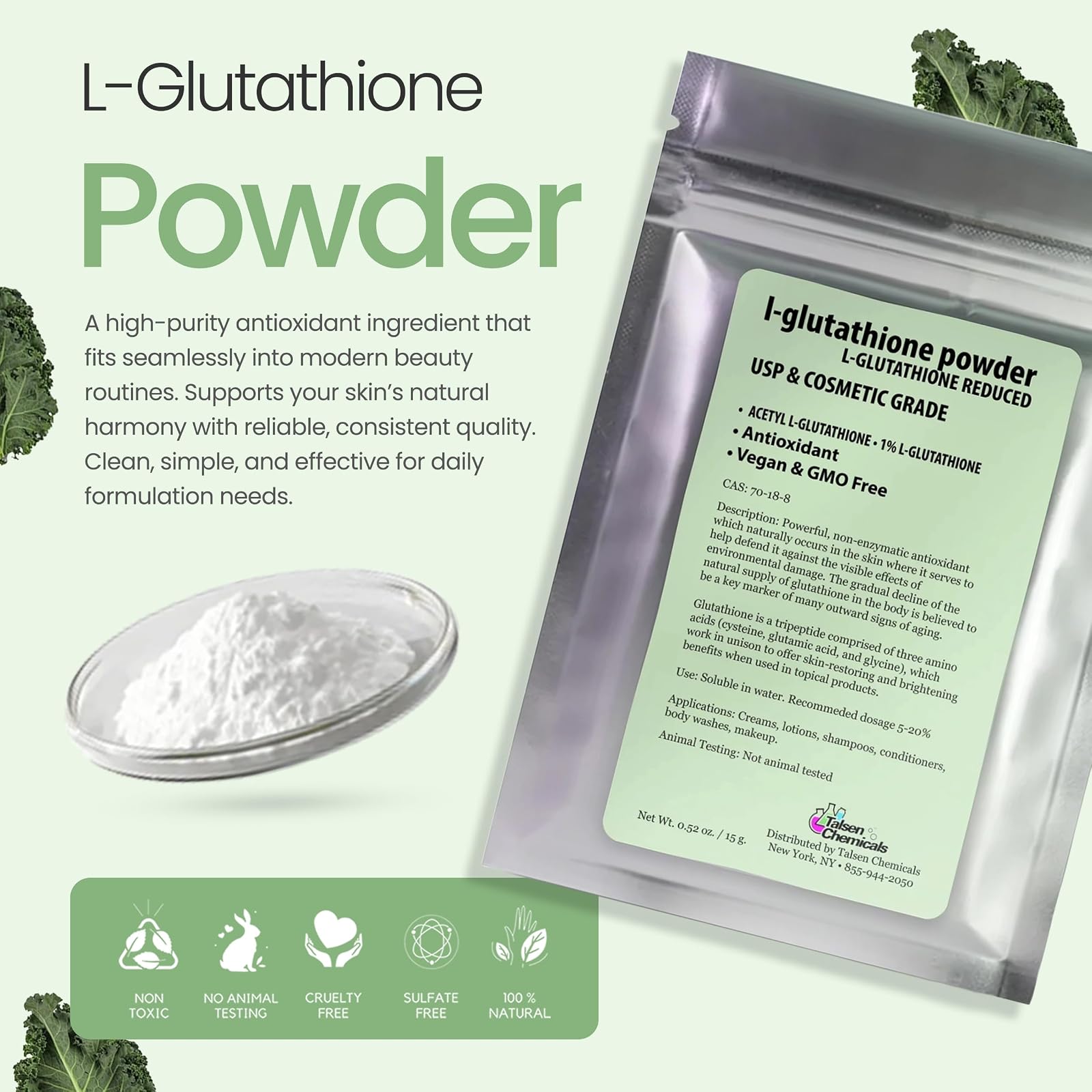 L-Glutathione powder supports skin health