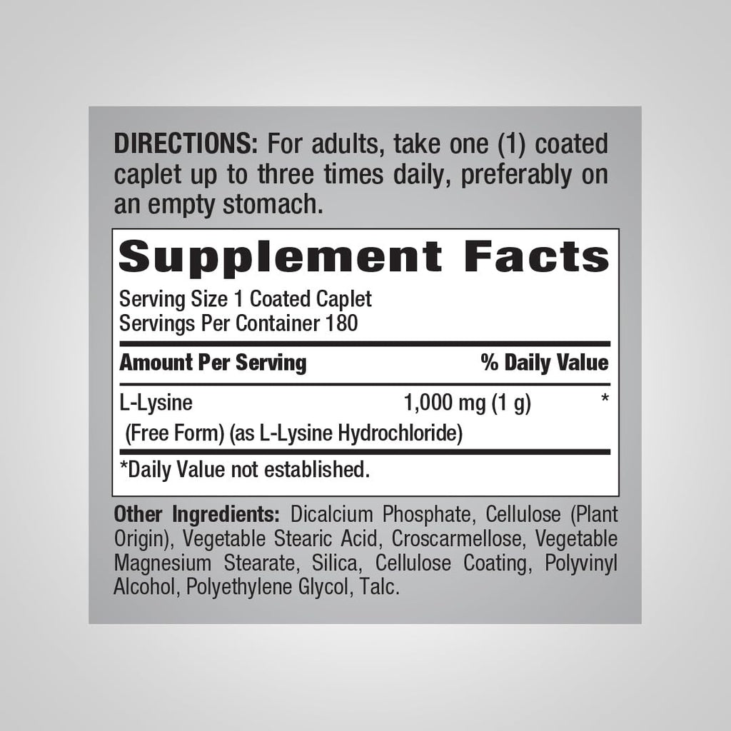 L-Lysine 1000 mg for cold sores