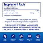 L Lysine capsules for cold sore prevention