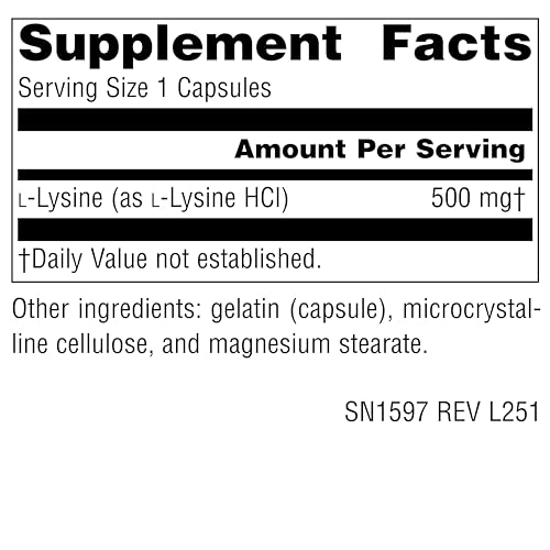 L-Lysine capsules for cold sore relief