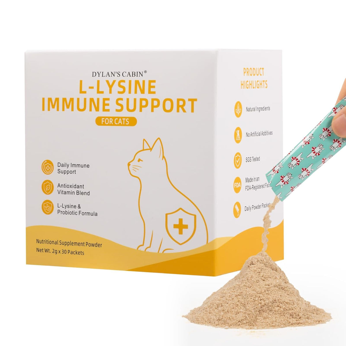 L-Lysine powder for cat health
