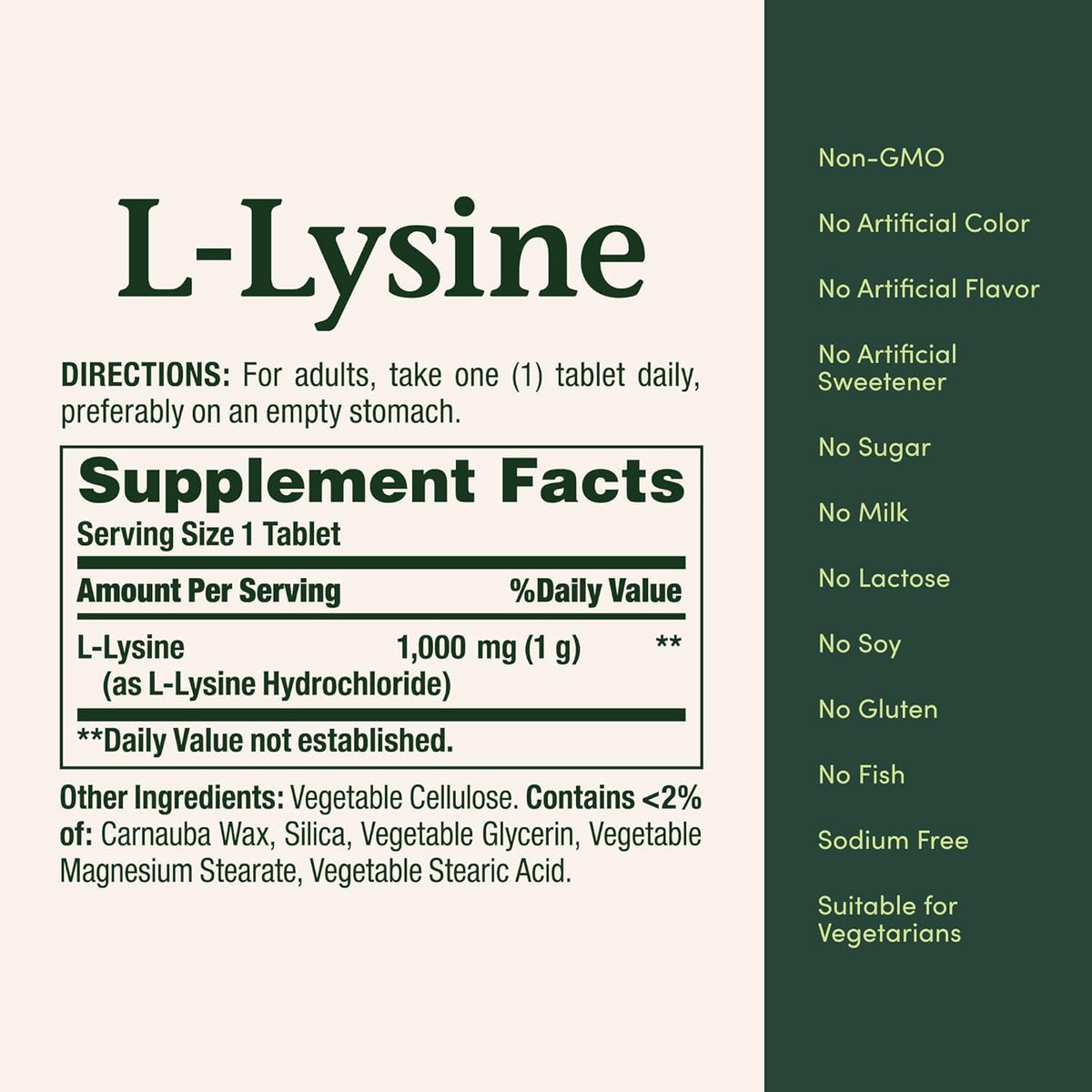 l-lysine supplement for cold sore relief